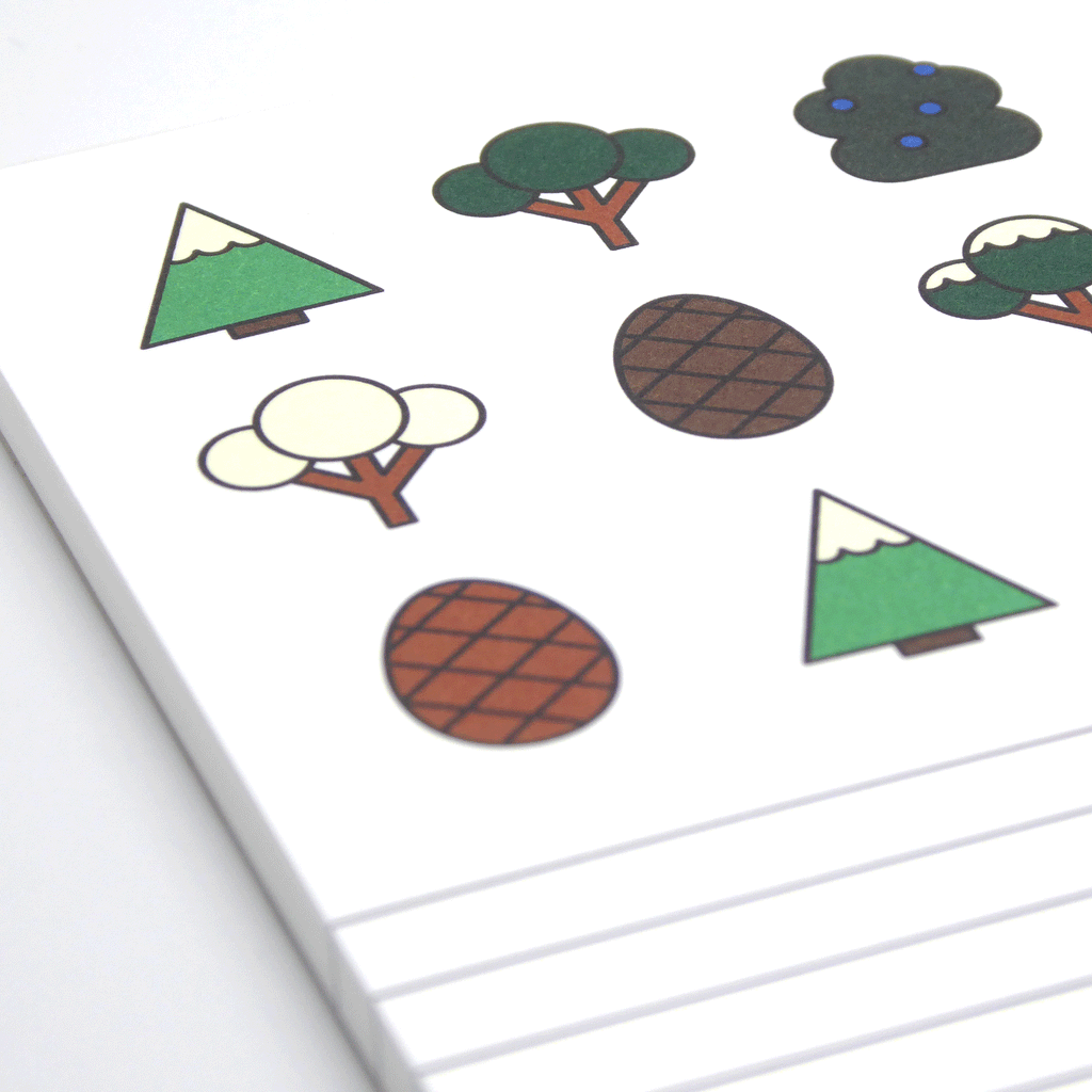 Red Fries Long Notepad - Trees – Leaves Stationery Store